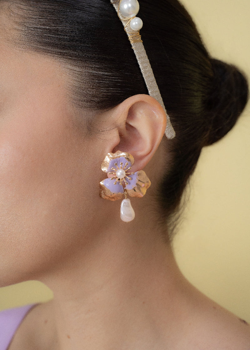 Lilac Tamsin Headband + Earring Set – A’EL ESTE